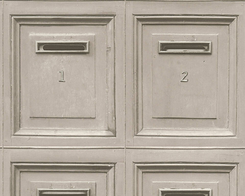 Loft Nature Textured Wallpaper, Numbered Post Boxes, One Roll ...