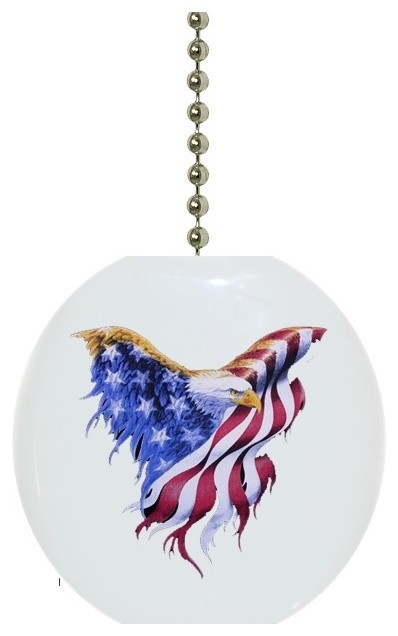 Eagle Flag Patriotic Ceiling Fan Pull - Traditional - Ceiling Fan ...