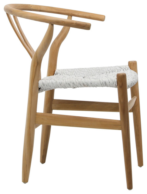 Jasmine Chair with Paper Seat, Natural Light Brown - Beach Style ...