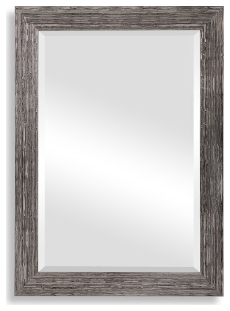 36" Modern Gray Rectangle Mirror - Farmhouse - Wall Mirrors - by ...