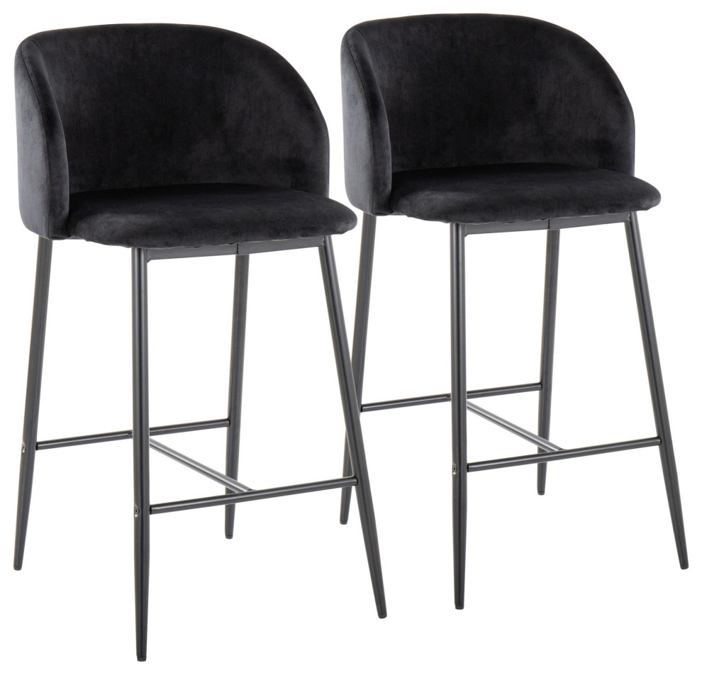 Fran 26" Fixed-Height Counter Stool, Set of 2 - Midcentury - Bar Stools ...