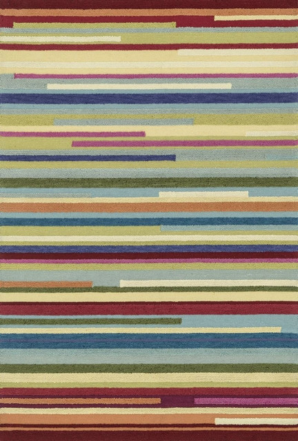 Loloi Juliana Jl10 Multi Stripe Rug 7'6"x9'6", 3'0"x3'0" - Contemporary ...
