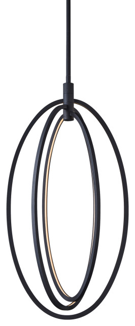 Radium 19" ETL Certified Integrated LED Ceiling Fixture, Black - Modern ...