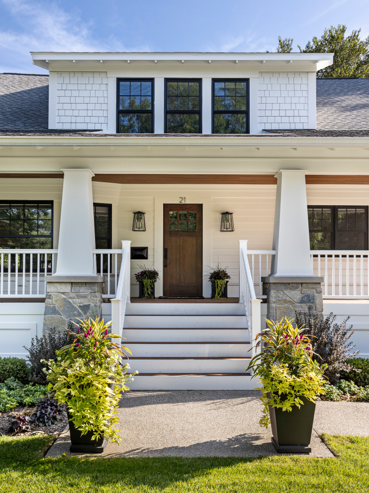 Contemporary Craftsman Front Porch - Craftsman - Porch - Detroit - by ...