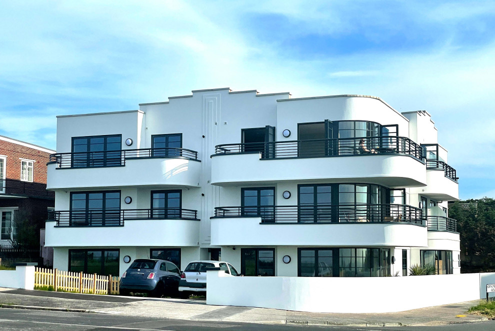 New build art deco inspired sea-front apartments - Beach Style ...