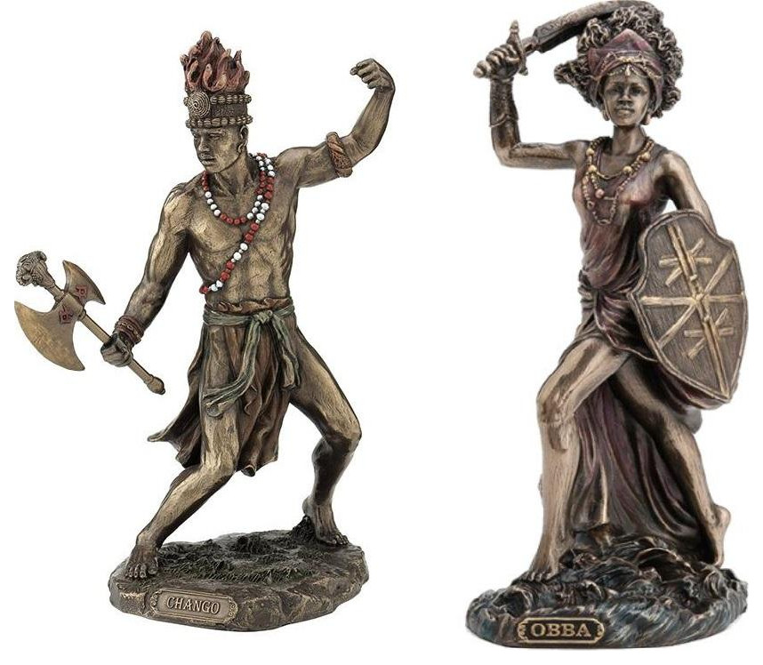 Shango Chango and Obba Couple - God and Goddess Yoruba African ...