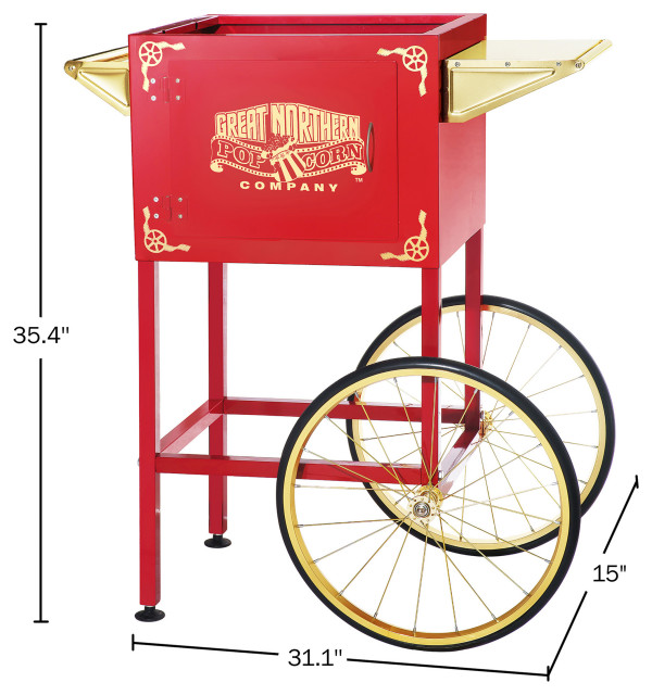 Popcorn Cart Vintage Replacement Stand for 8-Ounce Poppers With Shelf ...