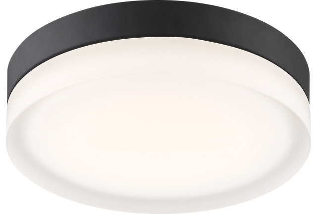 Pi - 14"- LED Flush - Black Finish - Transitional - Flush-mount Ceiling ...