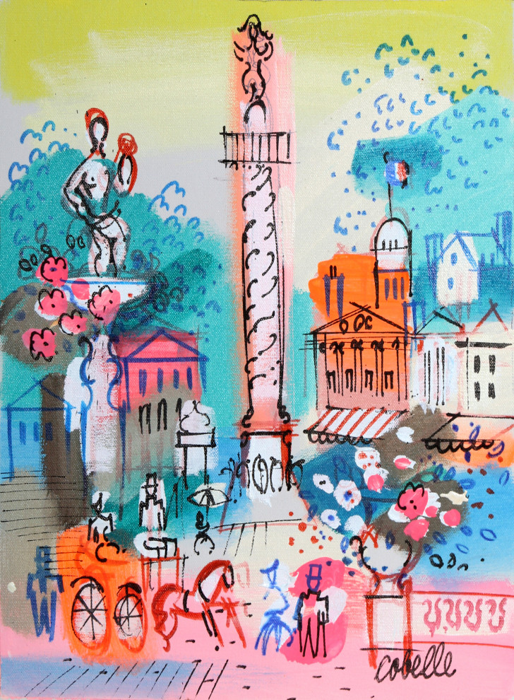 Town Center, Charles Cobelle, 12x16 - Contemporary - Paintings - by ...