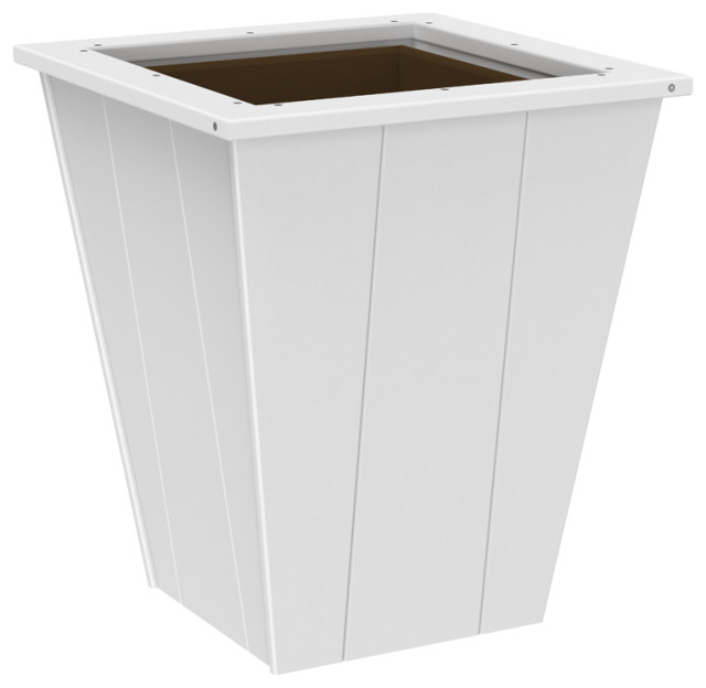 Poly Elite Planter, 22 Inch - Transitional - Outdoor Pots And Planters ...