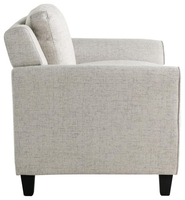 Transitional Accent Chair, Padded Seat With Angled Legs & Tufted Back ...