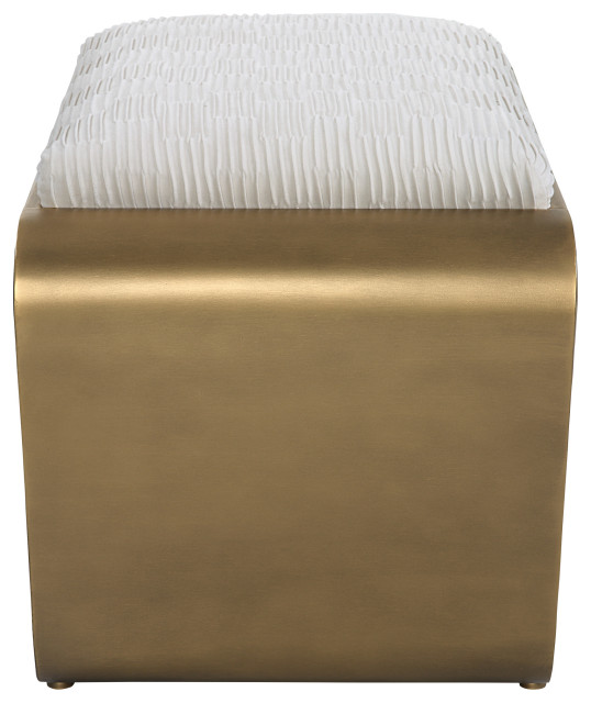 Hoop Small Gold Bench - Contemporary - Upholstered Benches - by Ownax ...