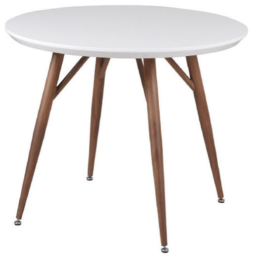 43" Round white glossy dining table - Midcentury - Dining Tables - by ...