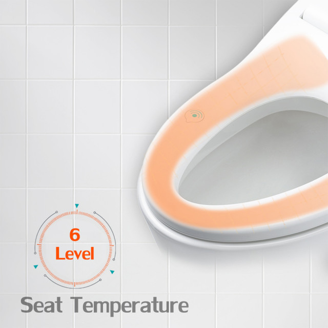 EUROTO One-Piece Dual Flush, Integrated Bidet Toilet, Auto Open and ...