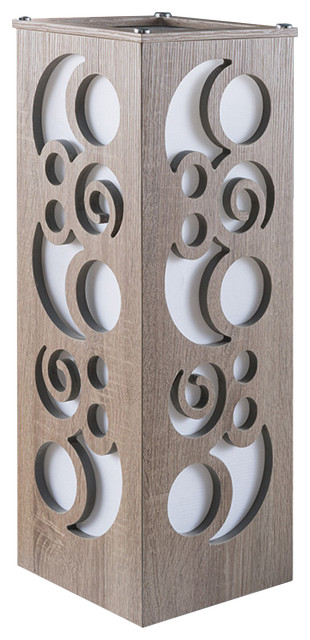 Benzara BM214748 Cuboidal Wooden Frame Table Lamp, Cut Out Details ...