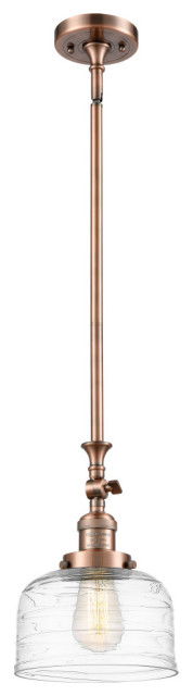 Innovations Bell LED Large Mini Pendant 206-AC-G713-LED, Antique Copper ...
