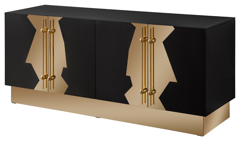 Callista Sideboard, Black and Gold - Contemporary - Buffets And ...