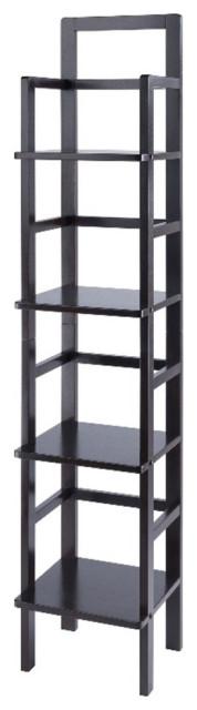 Winsome Aiden Narrow Transitional Solid Wood Baker's Rack in Coffee ...