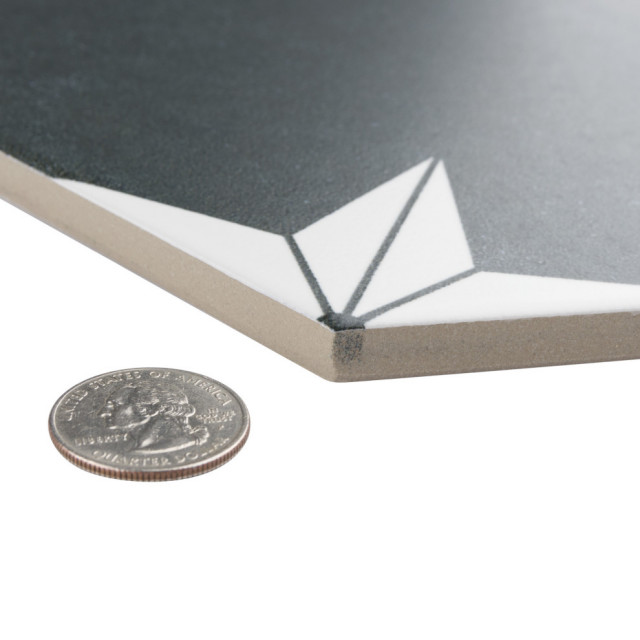 Stella Hex Night Porcelain Floor and Wall Tile - Contemporary - Wall ...