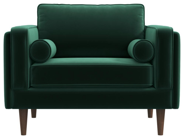 Amber Velvet Lounge Chair - Contemporary - Dining Chairs - by Bison ...