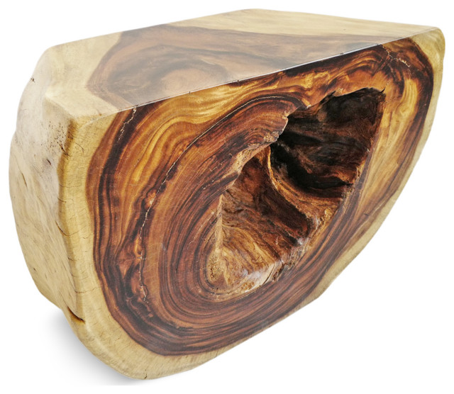 Organic Monkey Pod Side Table - Rustic - Console Tables - by Design Mix ...
