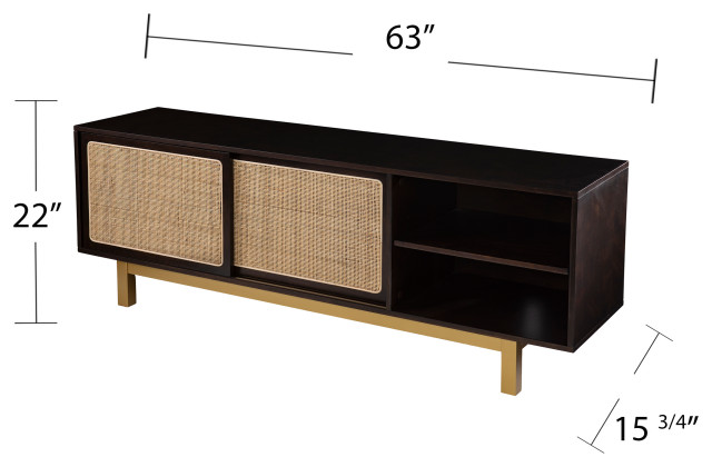 Stalham Sliding Door Media Stand - Tropical - Entertainment Centers And ...