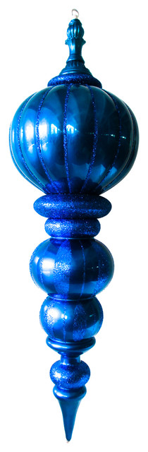 40" Blue Oversized Shatterproof Finial - Contemporary - Christmas ...