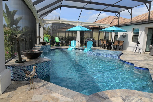 Pool and spa built in Davenport, Florida - Tropical - Pool - Orlando ...