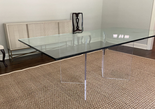 Acrylic V/Boomerang Dining Table Bases, Set of 2, 29" High ...