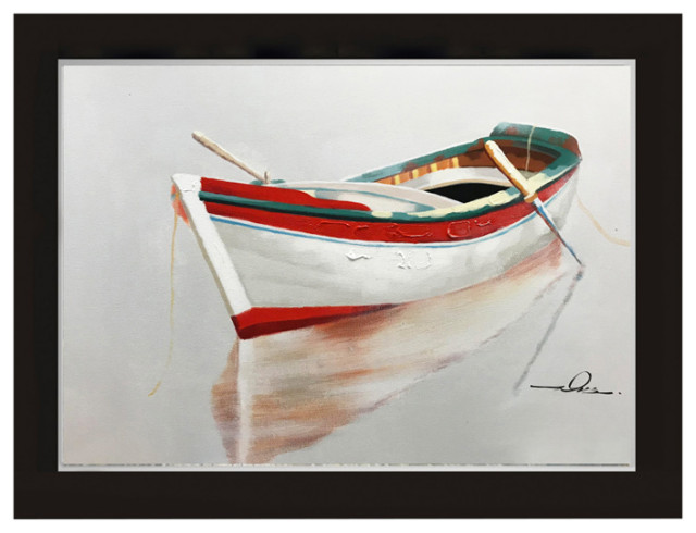 Boat at the Lake Handmade Wall Art Framed Museum Quality Wall Decor ...