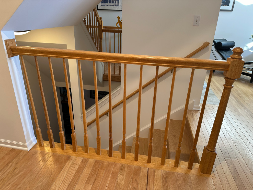 How to improve existing oak railing?