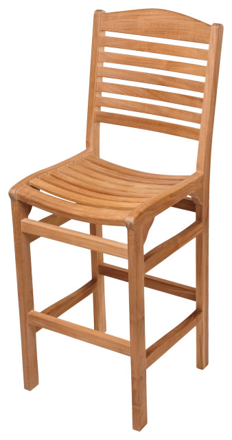 Teak Bar Chair Manhattan - Transitional - Outdoor Bar Stools And ...