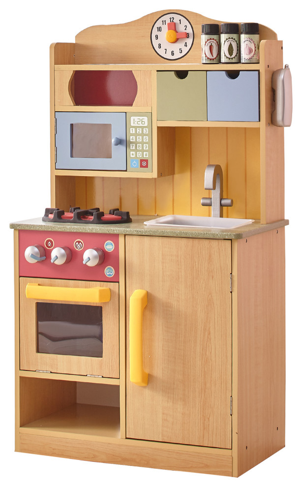 Florence Play Kitchen Cooking Playset, Brown - Kids Toys And Games - by ...