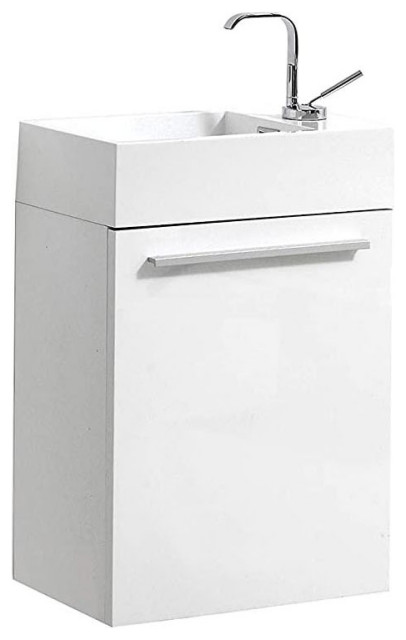 Colmar 18"Vanity Base Only White - Modern - Bathroom Vanities And Sink ...