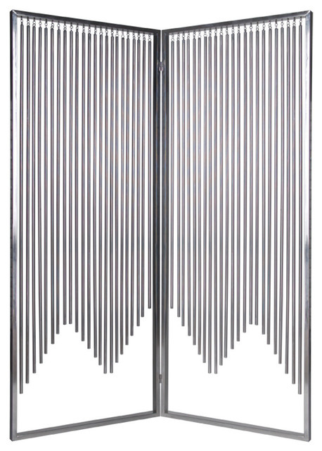 55" X 71" Silver Metal Screen - Contemporary - Screens And Room ...