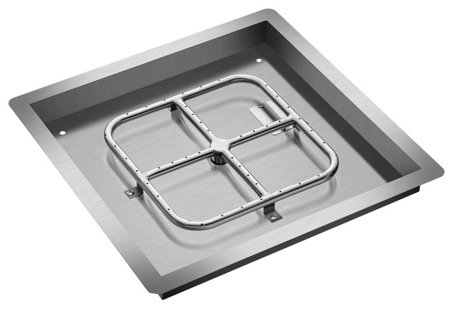 VEVOR Drop in Fire Pit Pan Gas Fire Pan 18" x 18" Fire Pit Pan ...