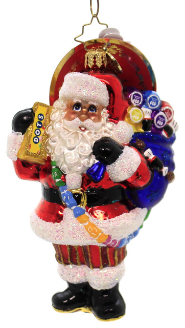 Christopher Radko Santa Has A Sweet Tooth Tootsie Roll 1019633, 5 In H ...