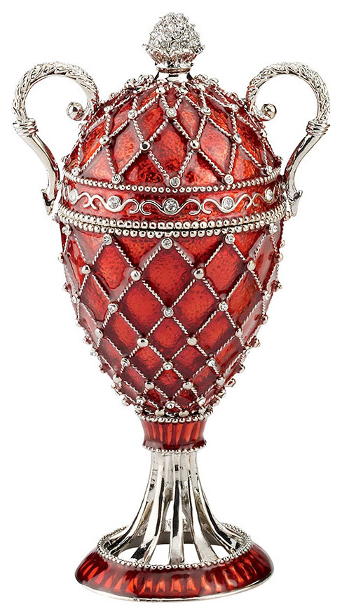 Ruby Trophy Enameled Egg - Traditional - Decorative Jars And Urns - by ...