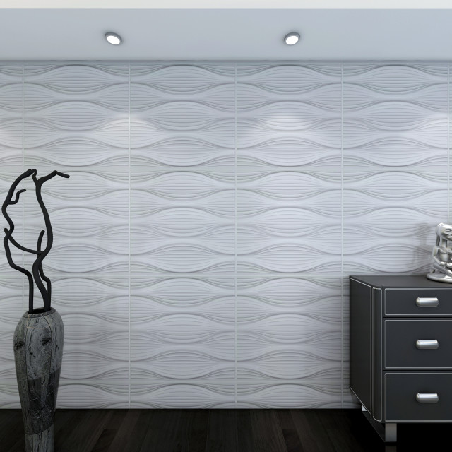 White Wave 3D Wall Panels - Industrial - Wall Panels - by Dundee Deco ...
