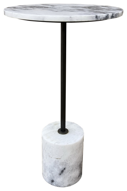 Pandia Black and White Transitional Accent Table - Transitional - Side ...