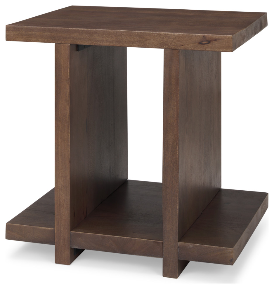 Nohr Medium Brown Wood Accent Table - Transitional - Side Tables And ...