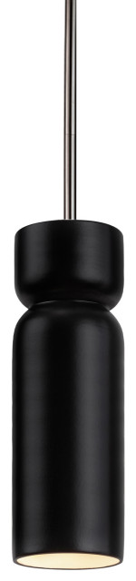 Radiance Tall Hourglass Pendant, Carbon, Black, Brushed Nickel, Rigid ...