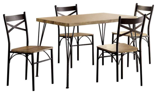 Industrial 5 Pc. Dining Table Set - Industrial - Dining Sets - by Uber ...