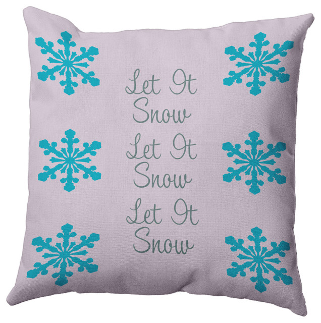 Let It Snow Accent Pillow, 20"x20" - Contemporary - Decorative Pillows ...