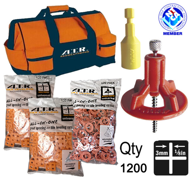 ATR Tile Leveling System Pro 1200 KIT 3mm Grid Layout Spacers ...