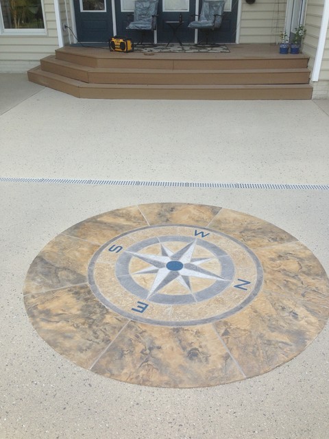 Stamped Compass Rose - DC Metro - by Elite Concrete Design | Houzz