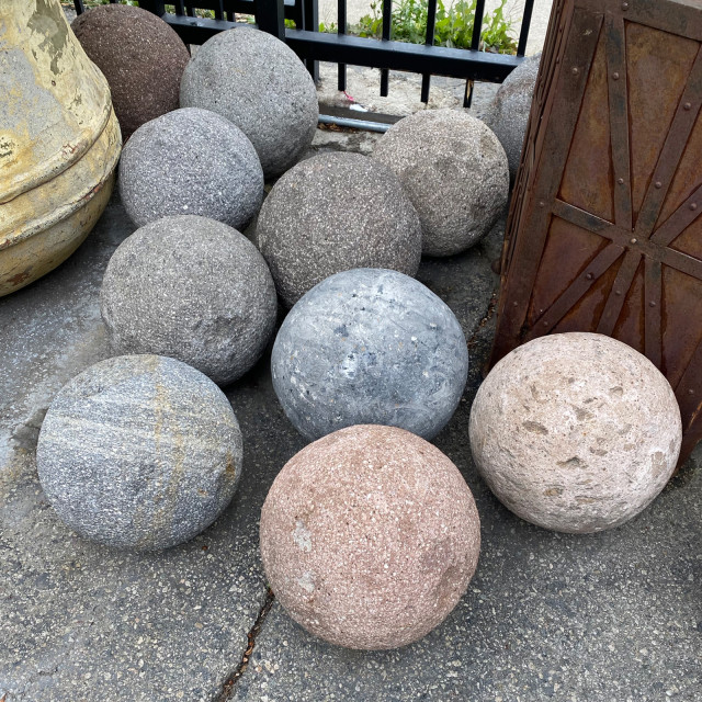 Stone Granite Garden Sphere - Industrial - Garden Statues And Yard Art ...