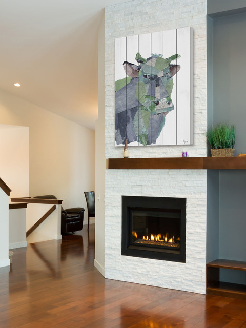 "La Vaca" Painting Print on White Wood, 12x18, 30"x45" - Farmhouse ...