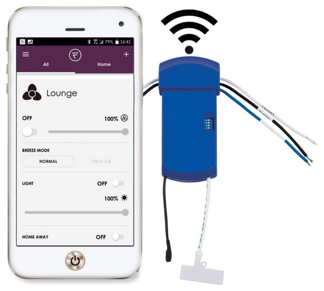 Fanimation Ceiling Fan Accessory Fansync Wifi Receiver in Blue ...