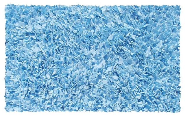 Shaggy Raggy Light Blue Area Rug, 4'7"x7'7 - Contemporary - Kids Rugs ...